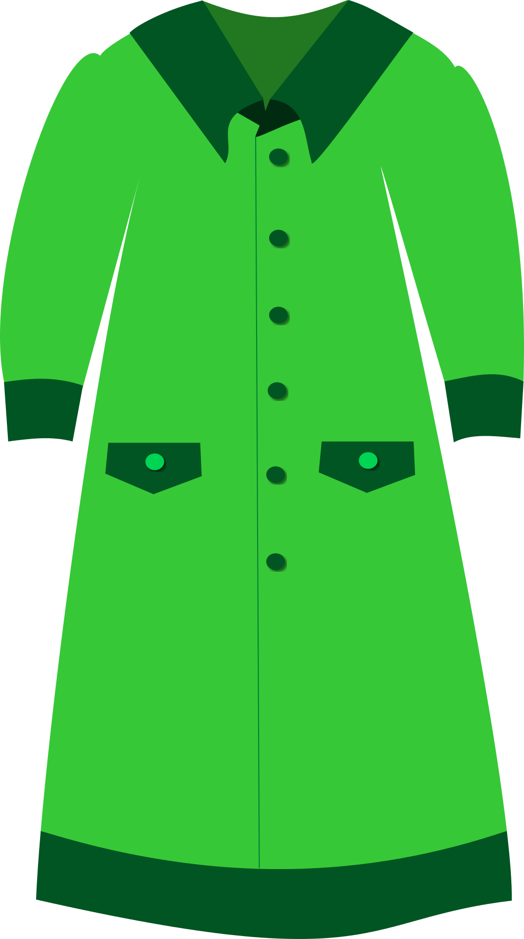 Green Fashion Long Dress drawing free image download