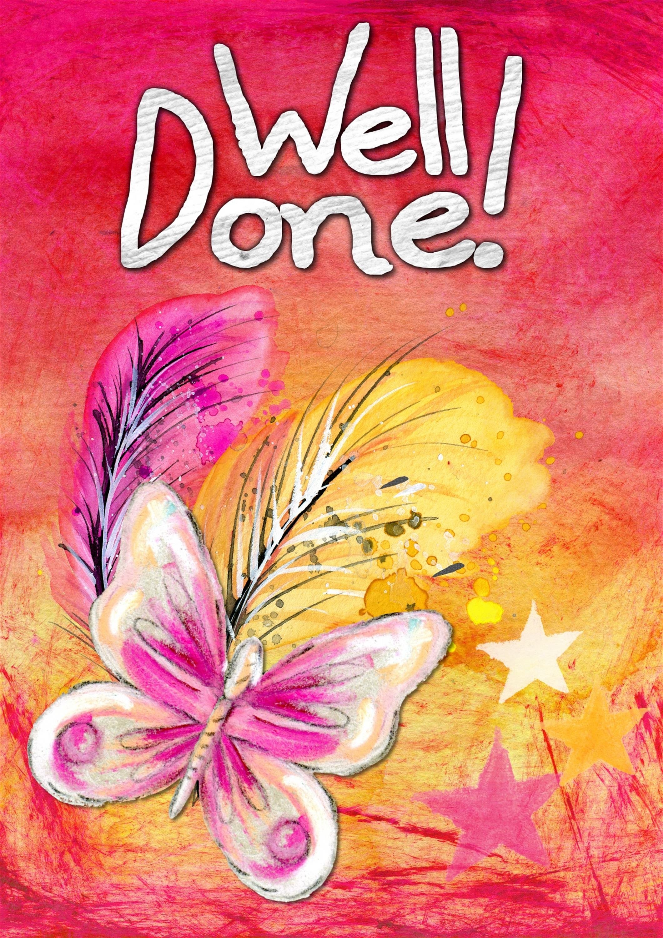 Welcome picture with butterfly and flowers free image download