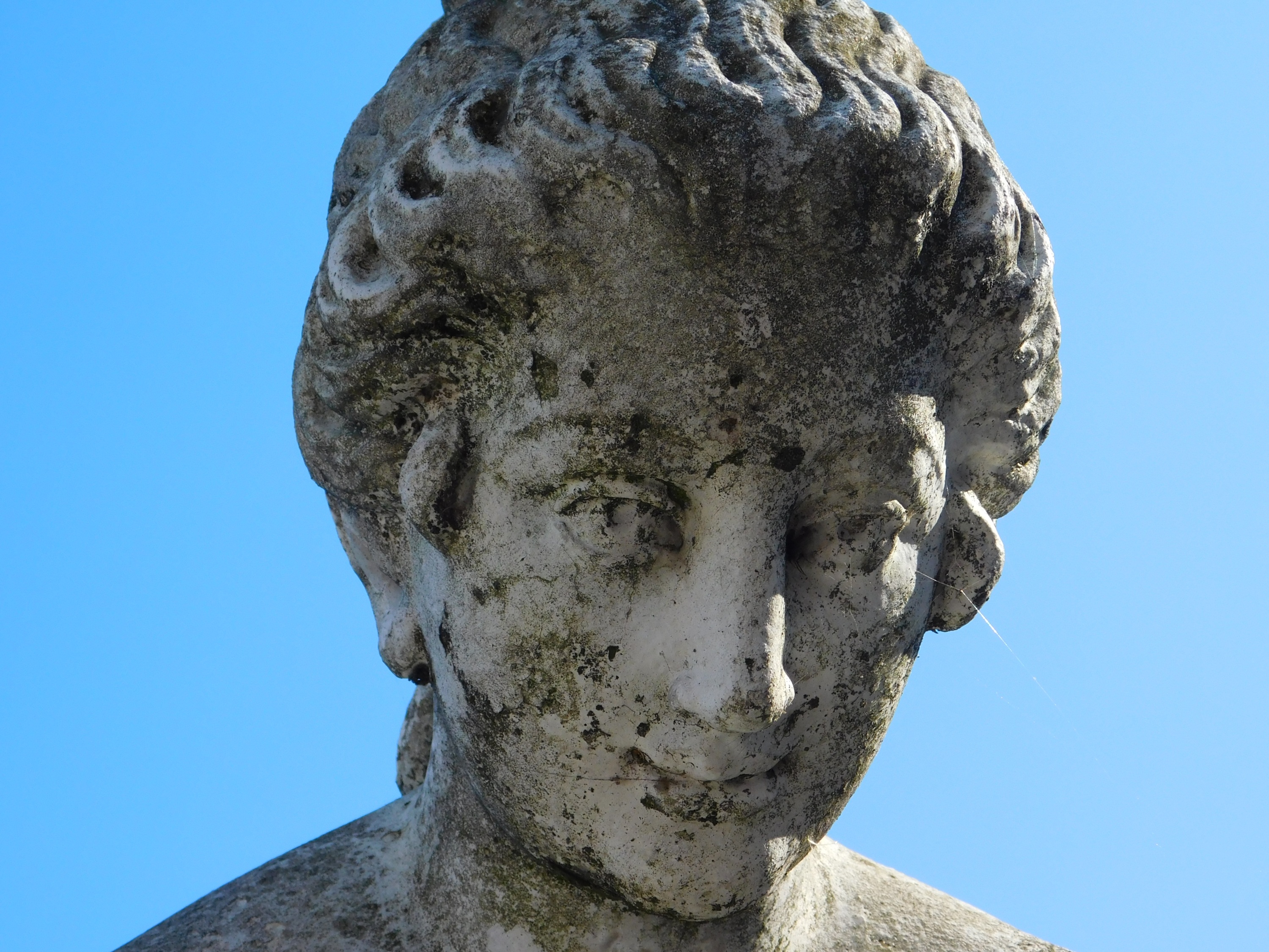 Face of a stone female statue free image download