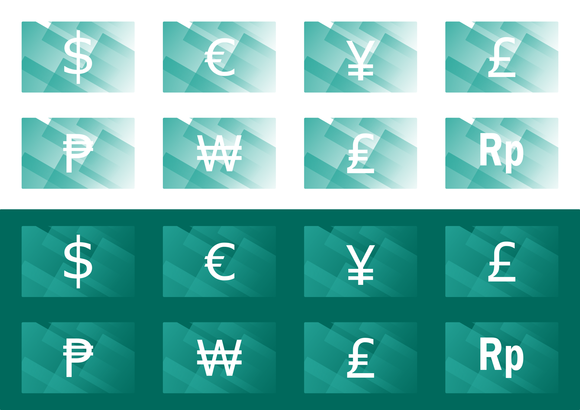 Logos of different currencies free image download