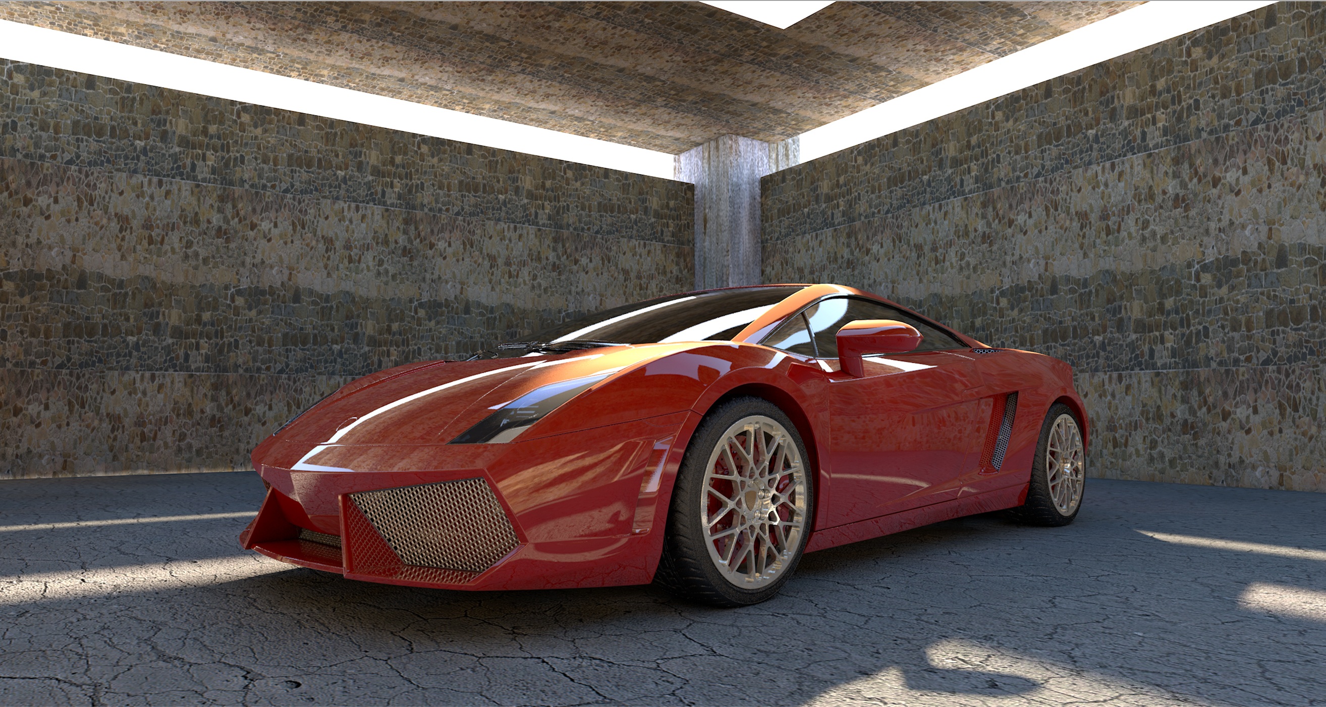 Lamborghini gallardo lp 560 in light and shadow free image download