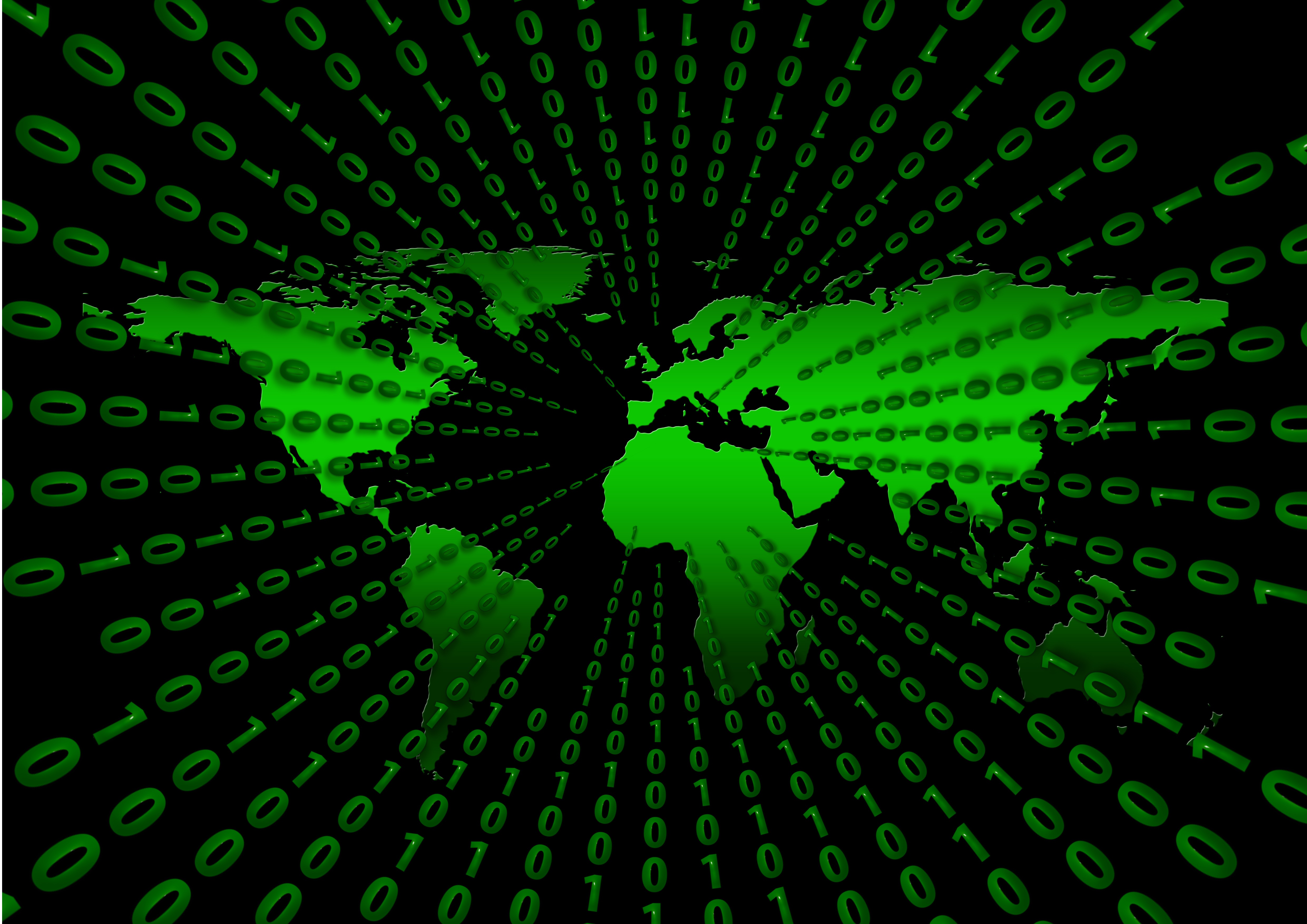 Green binary codes and world map free image download