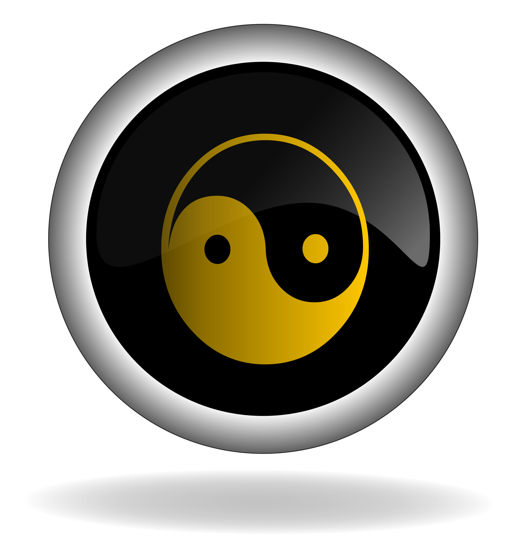Yin And Yang Button drawing free image download