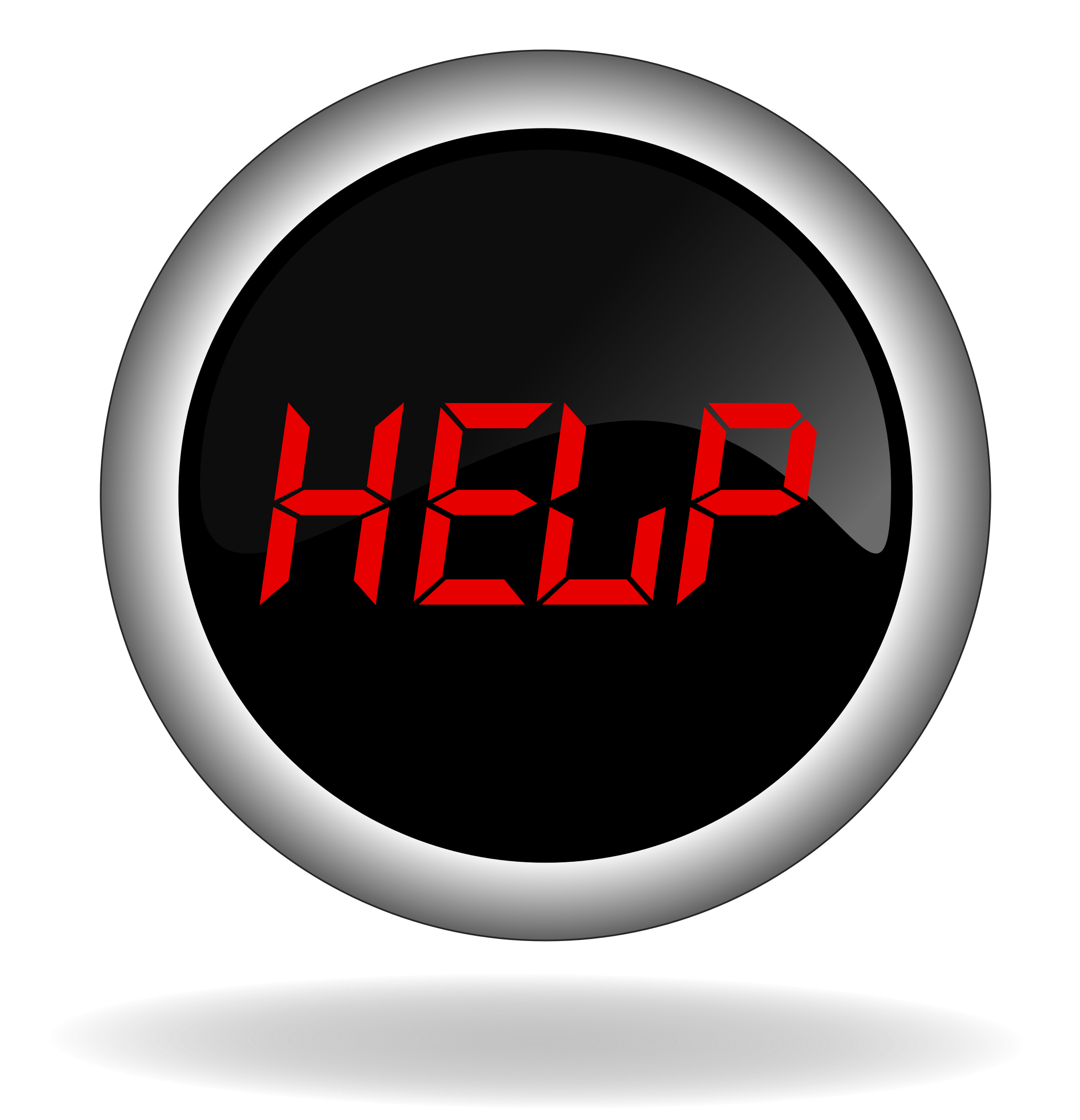 Black "help" icon free image download