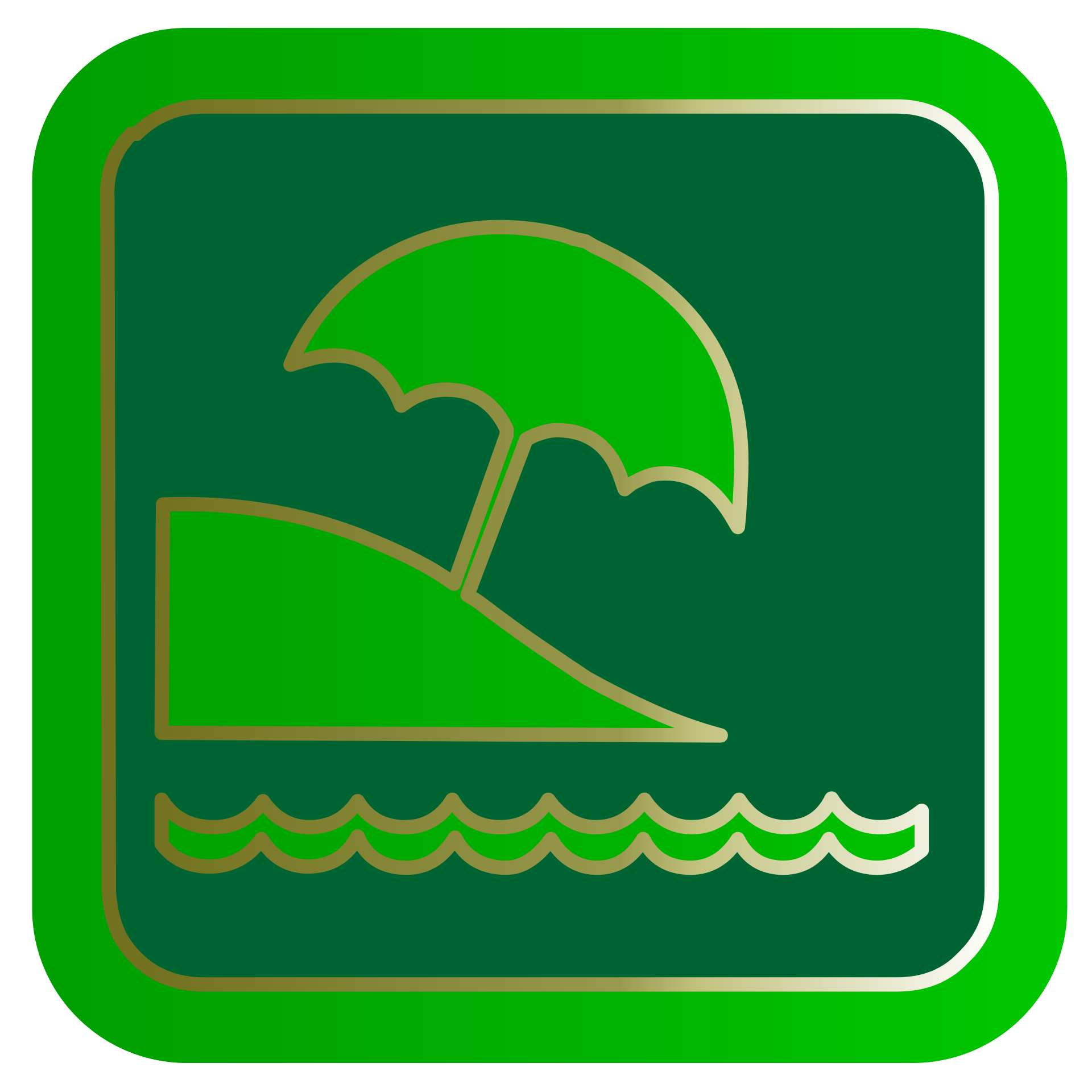 Green icon for beach holiday free image download
