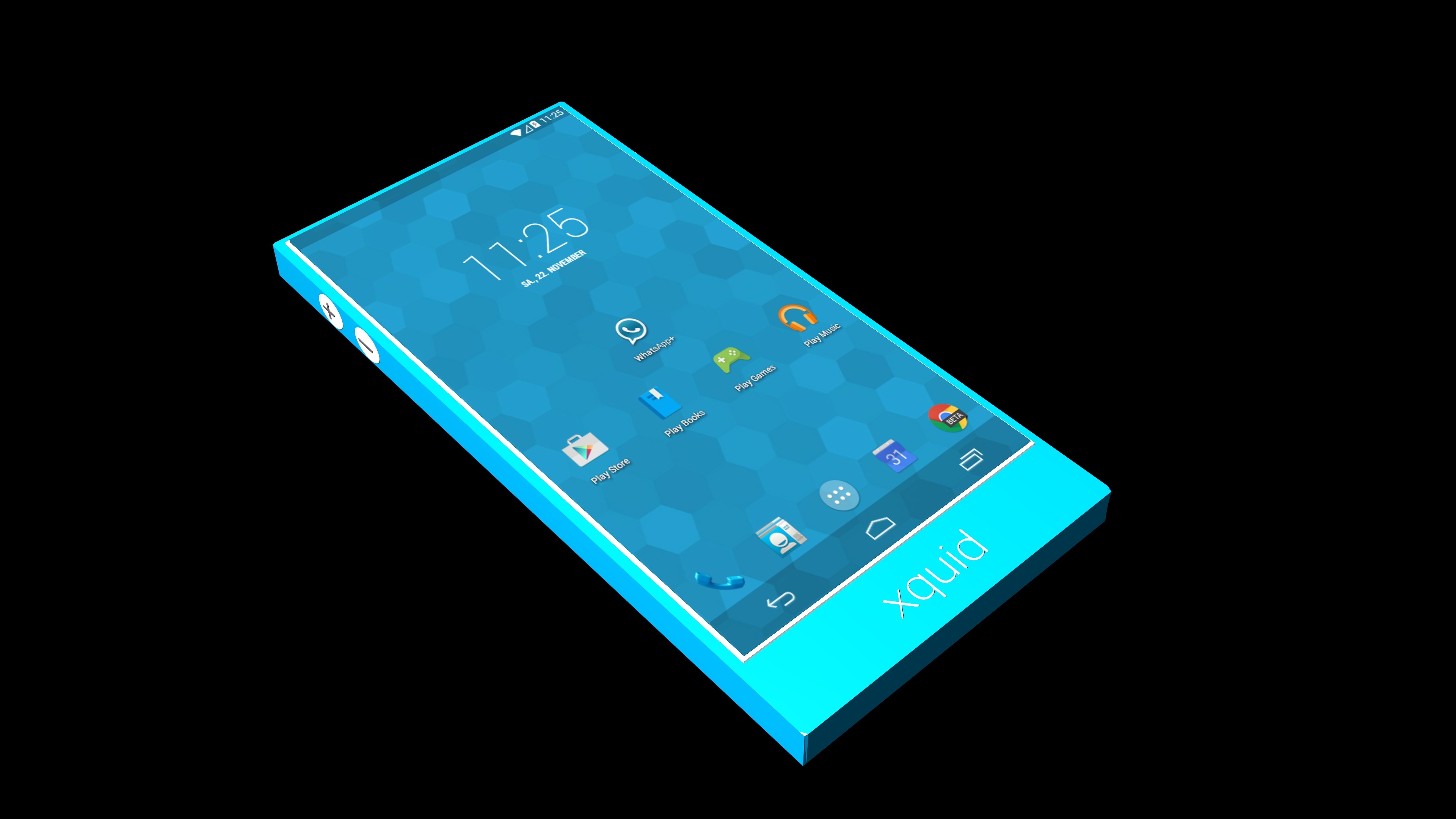 Blue mobile phone on black background free image download