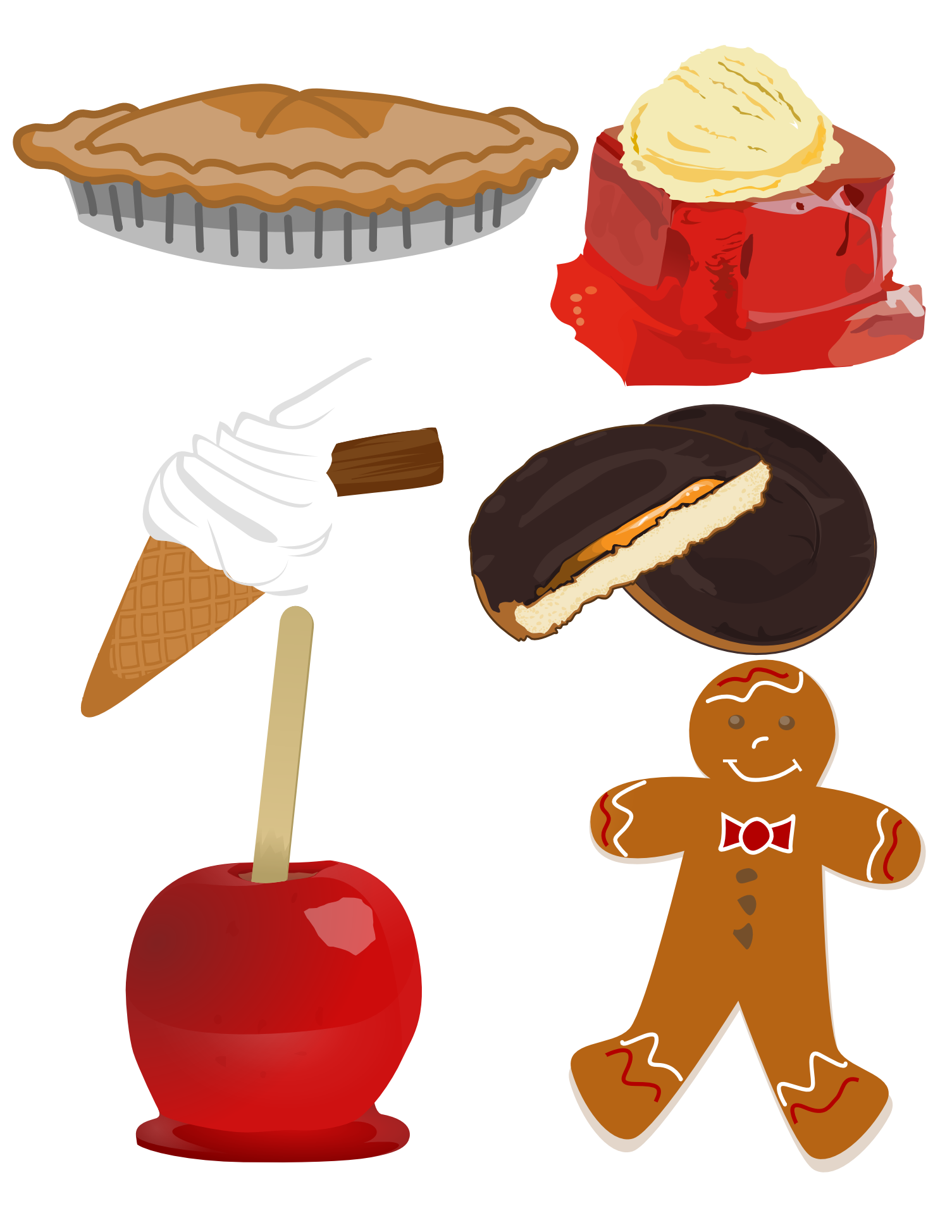 Sweet foods on white background free image download