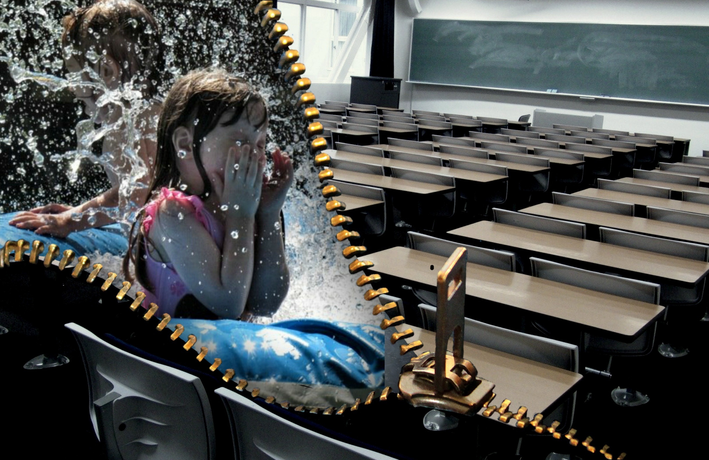 Classroom versus playing in the water free image download