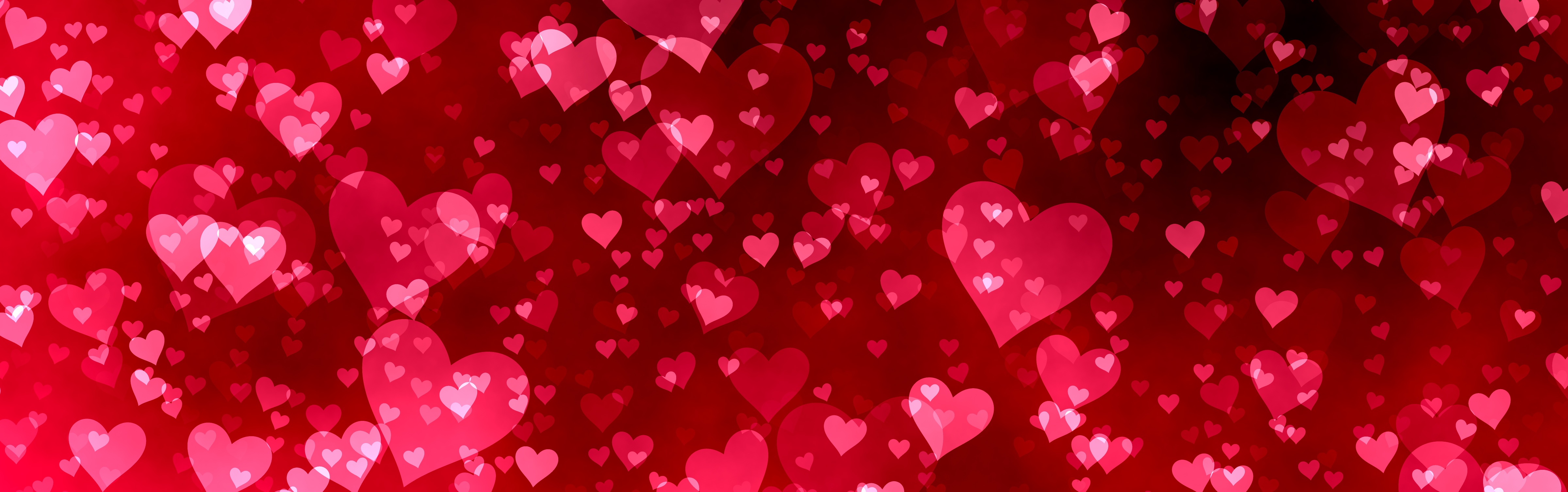 Romantic banner with hearts free image download
