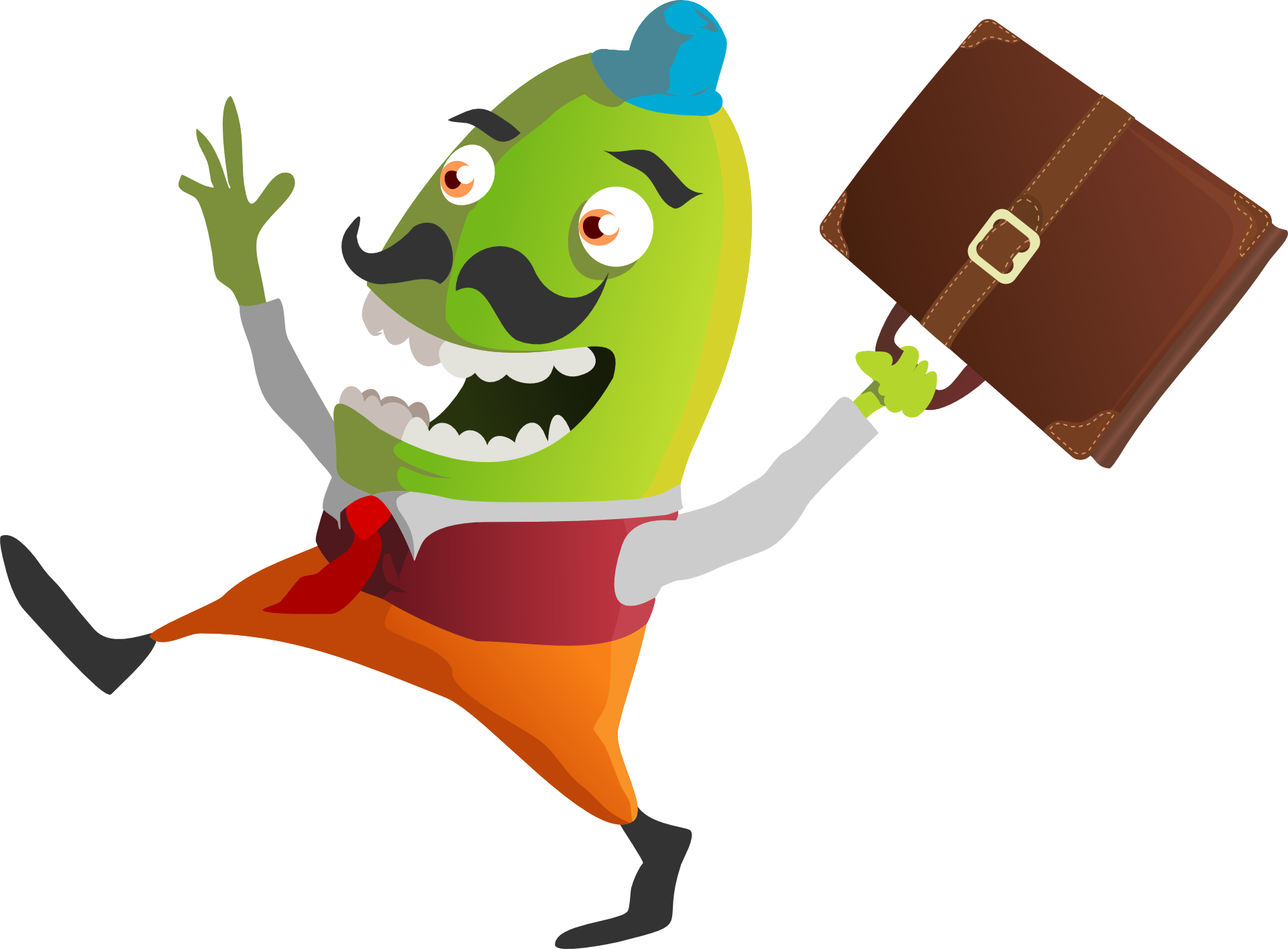 Green Monster Happy drawing free image download