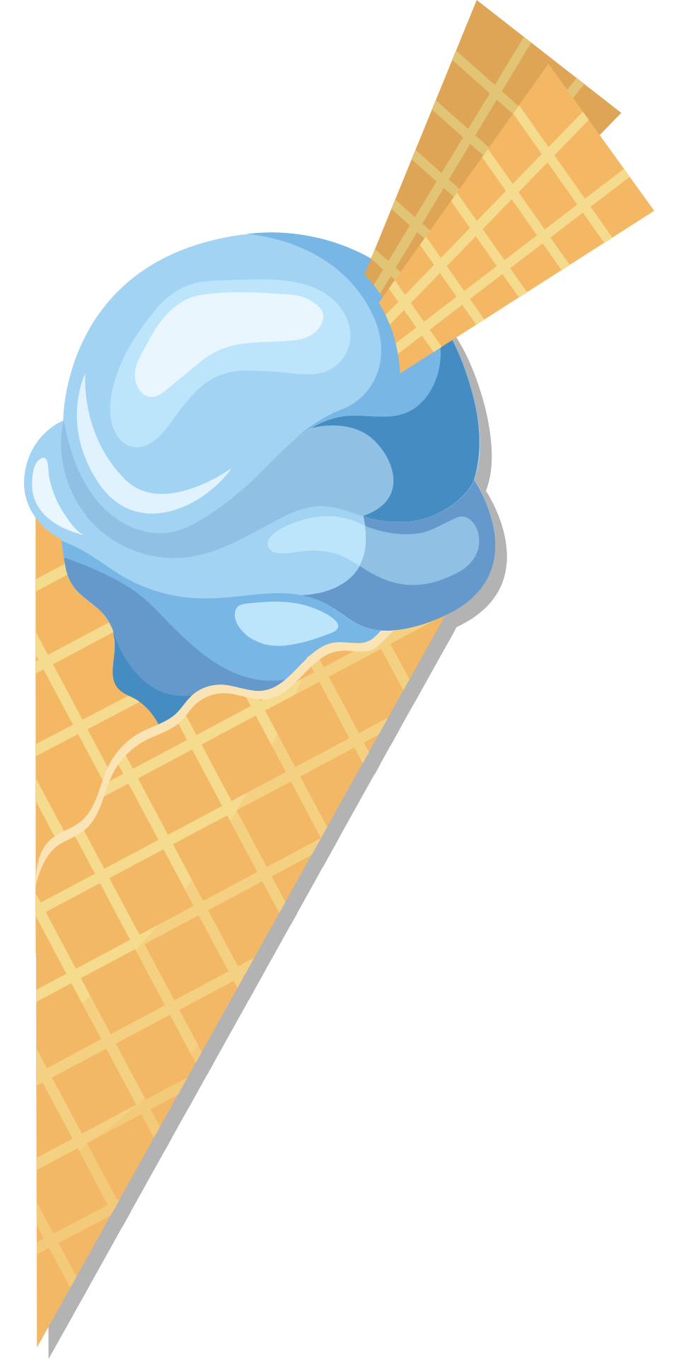 Painted blue ice cream free image download