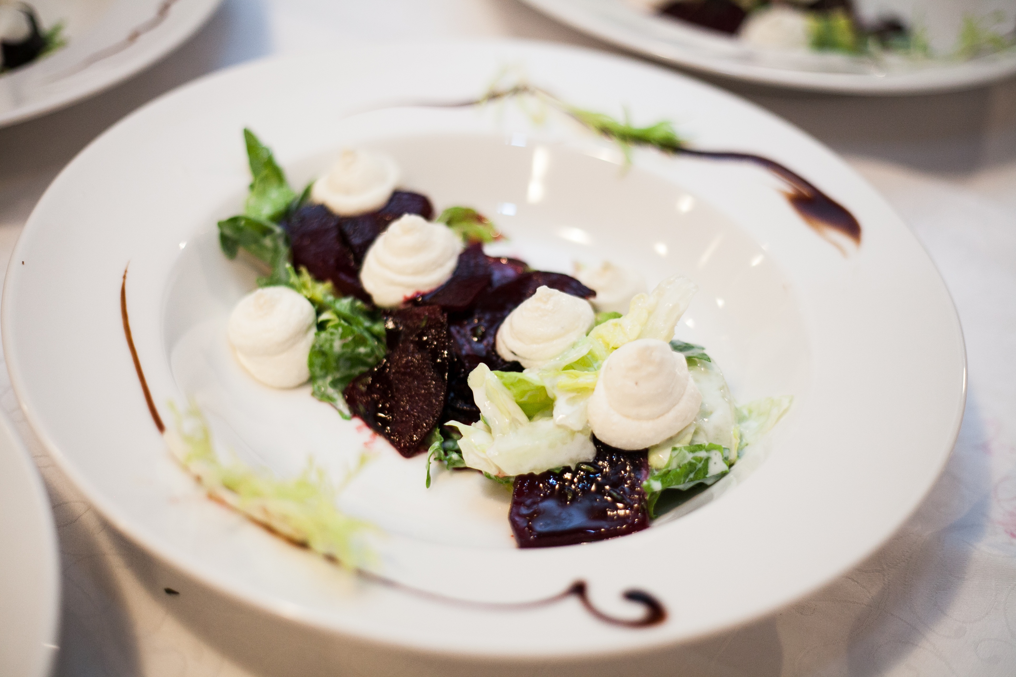 Tasty appetizing salad in the restaurant free image download