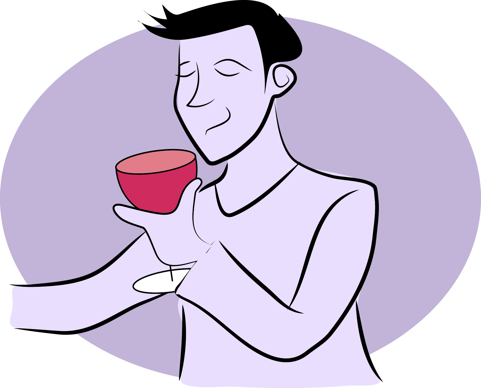 Cartoon man Drinking Alcohol free image download