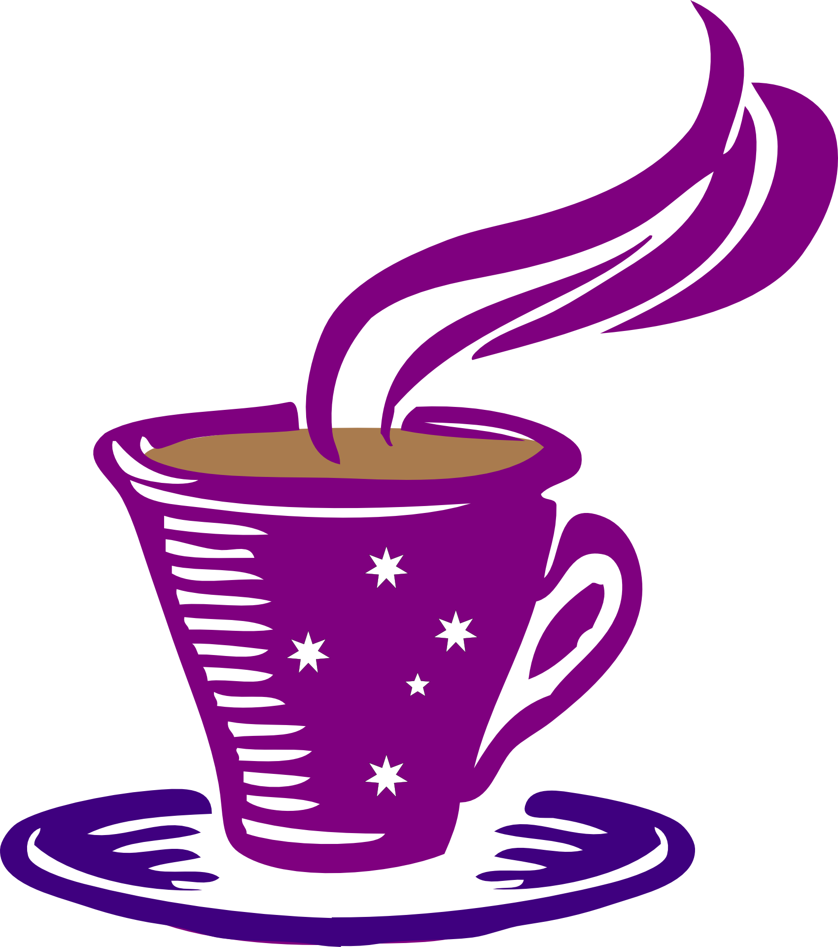 Coffee in purple Mug, drawing free image download