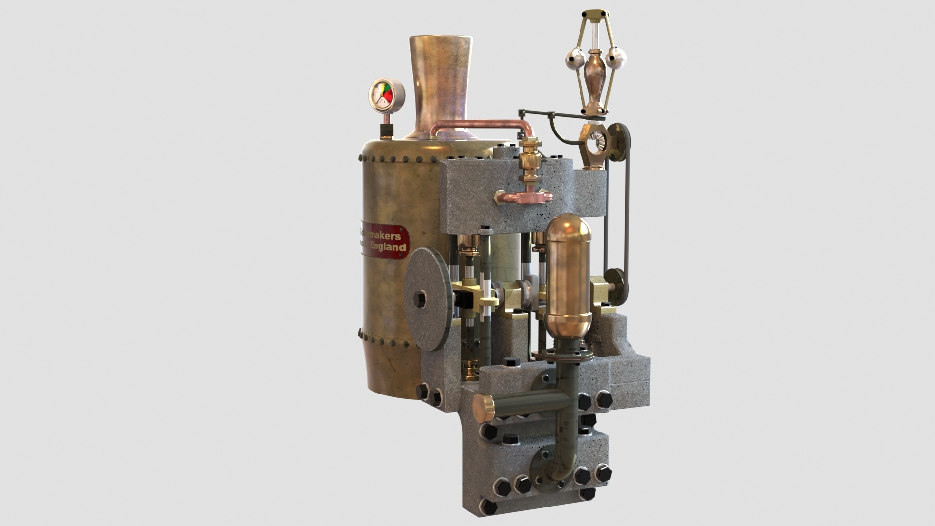 Vintage Steam Engine from 1908 free image download