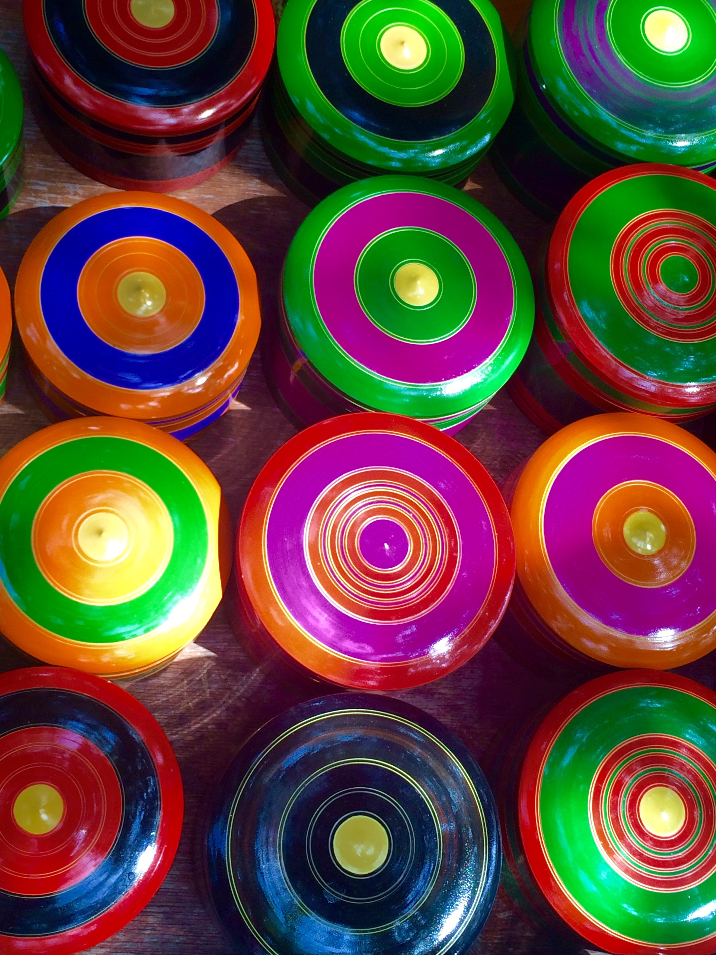 Colorful multicolored can lids free image download