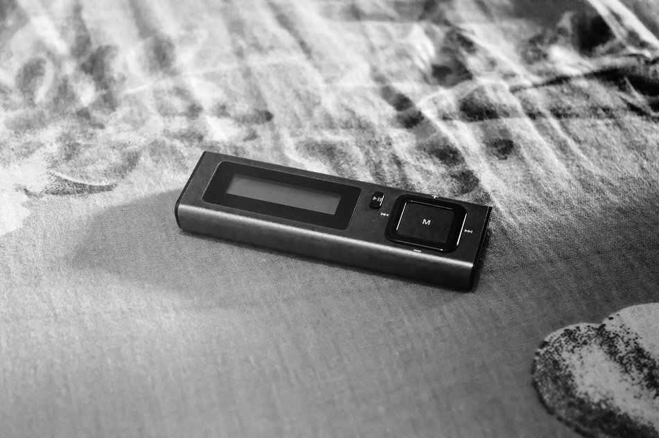 Mp3 Audio Player, black and white free image download