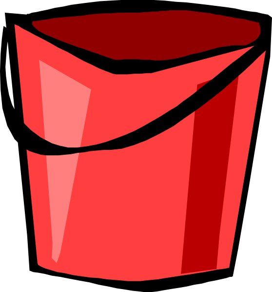 Red Bucket Clip Art free image download