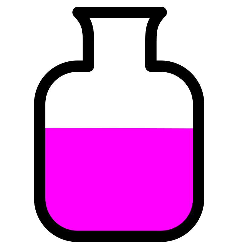 Painted flask with pink liquid free image download