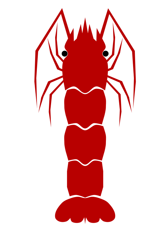 Red Shrimp Clip Art drawing free image download