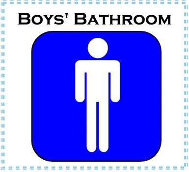 Boys Bathroom Signs free image download