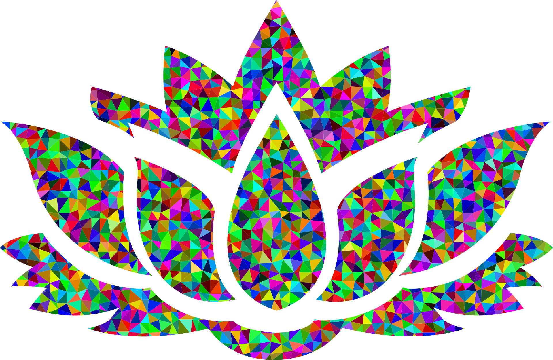 Painted rainbow lotus free image download