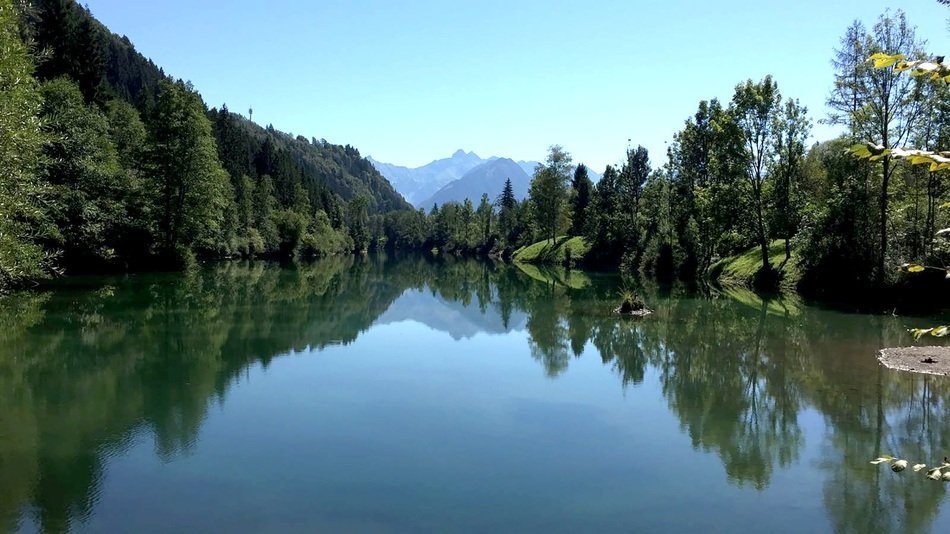 Quiet lake amid beautiful nature in bavaria free image download