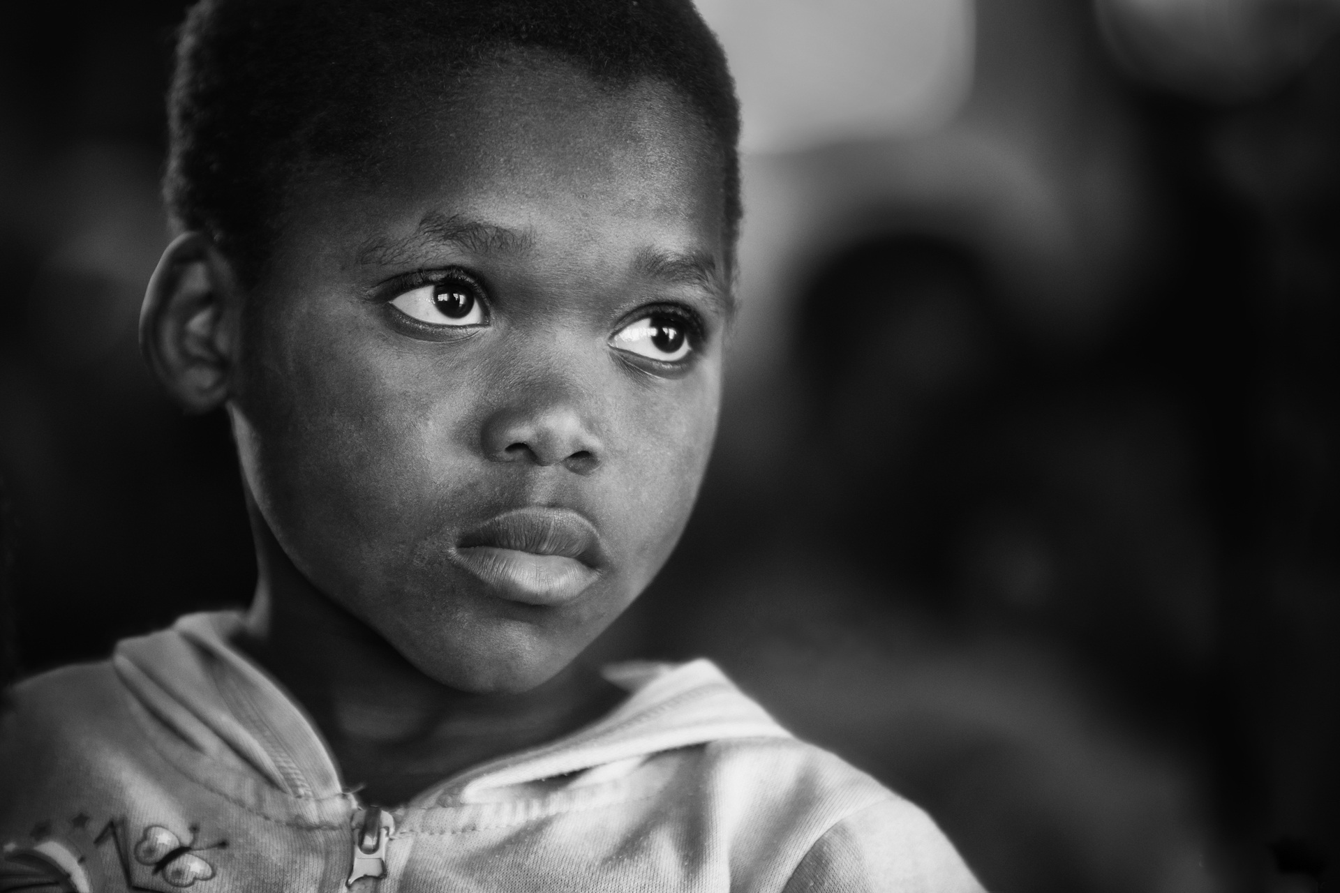 Black and white photo of orphans in africa free image download