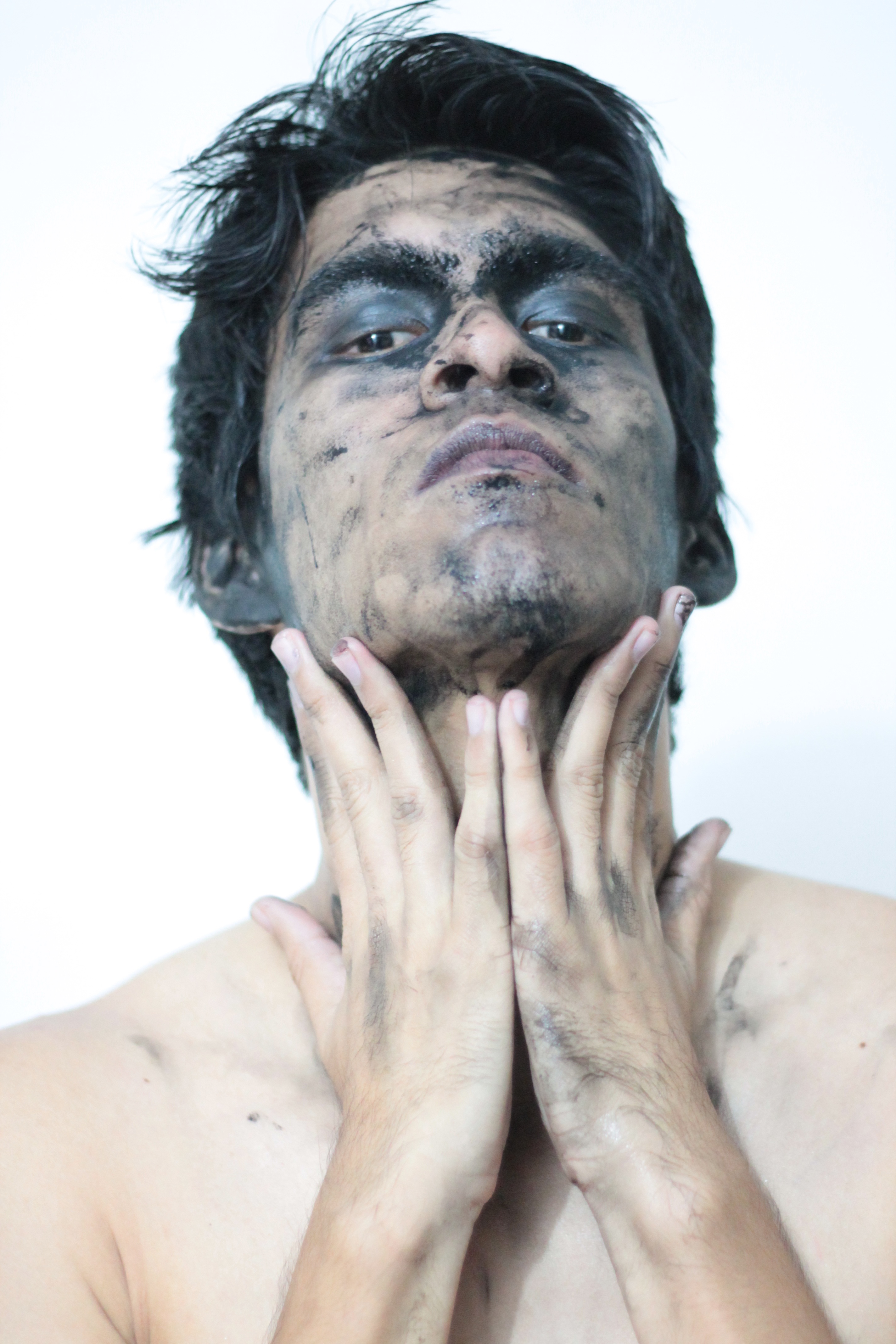 Portrait of an Indian man with dirty face free image download