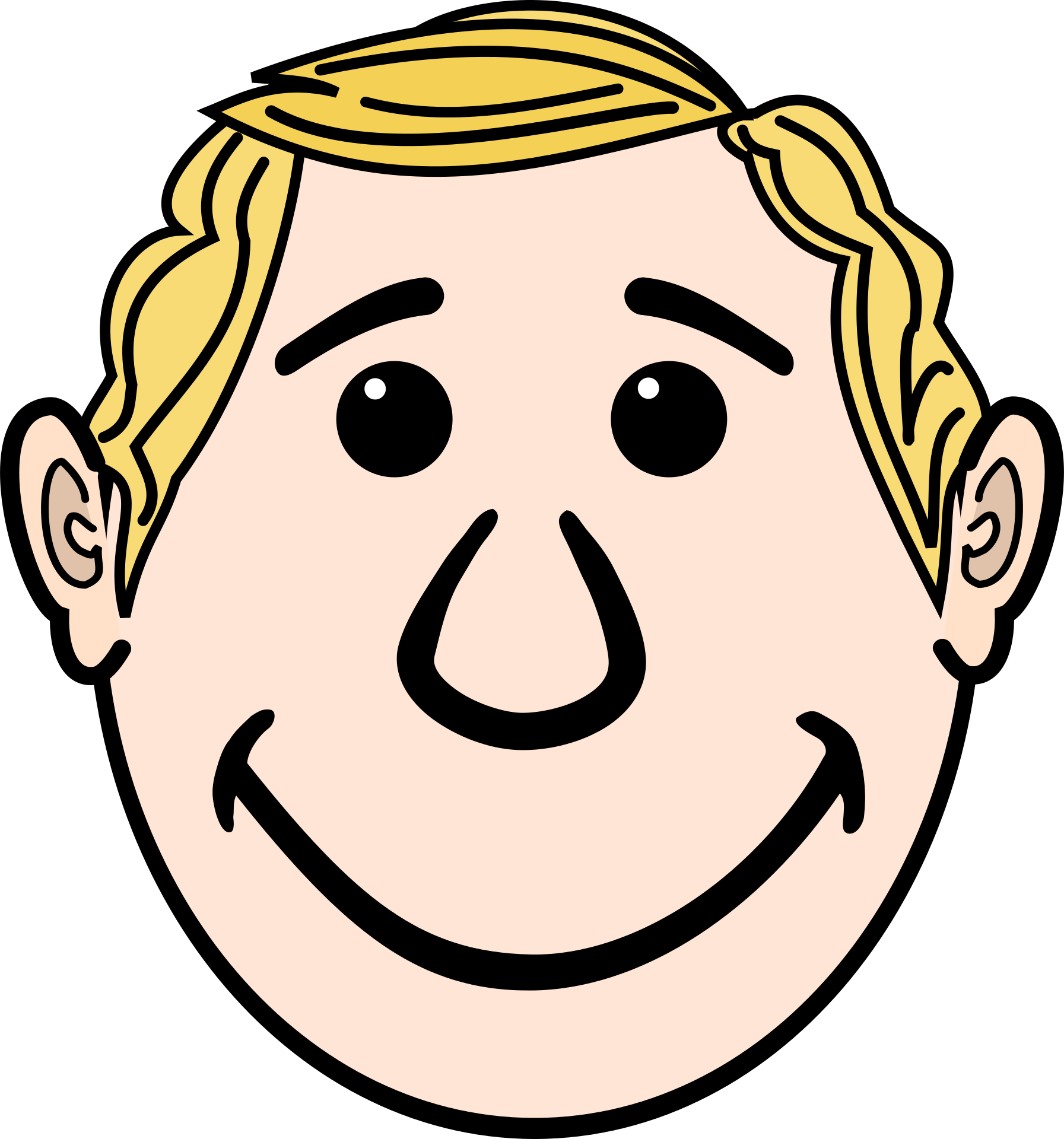 Comic man face drawing free image download