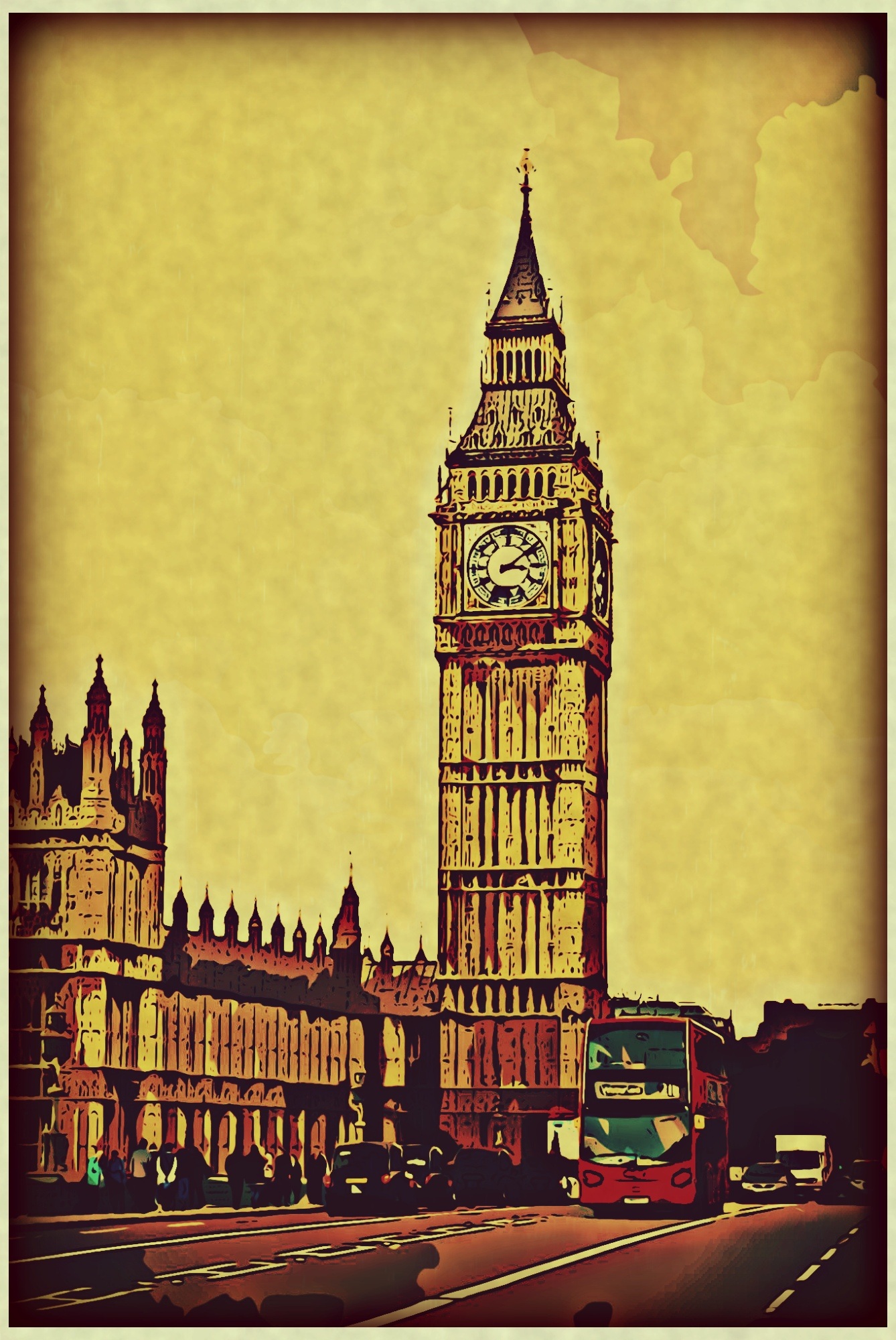 London Big Ben drawing free image download