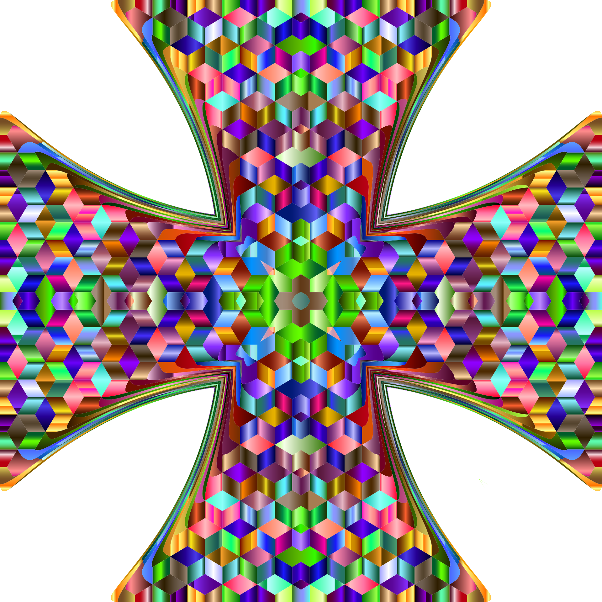 Colorful prismatic cross free image download