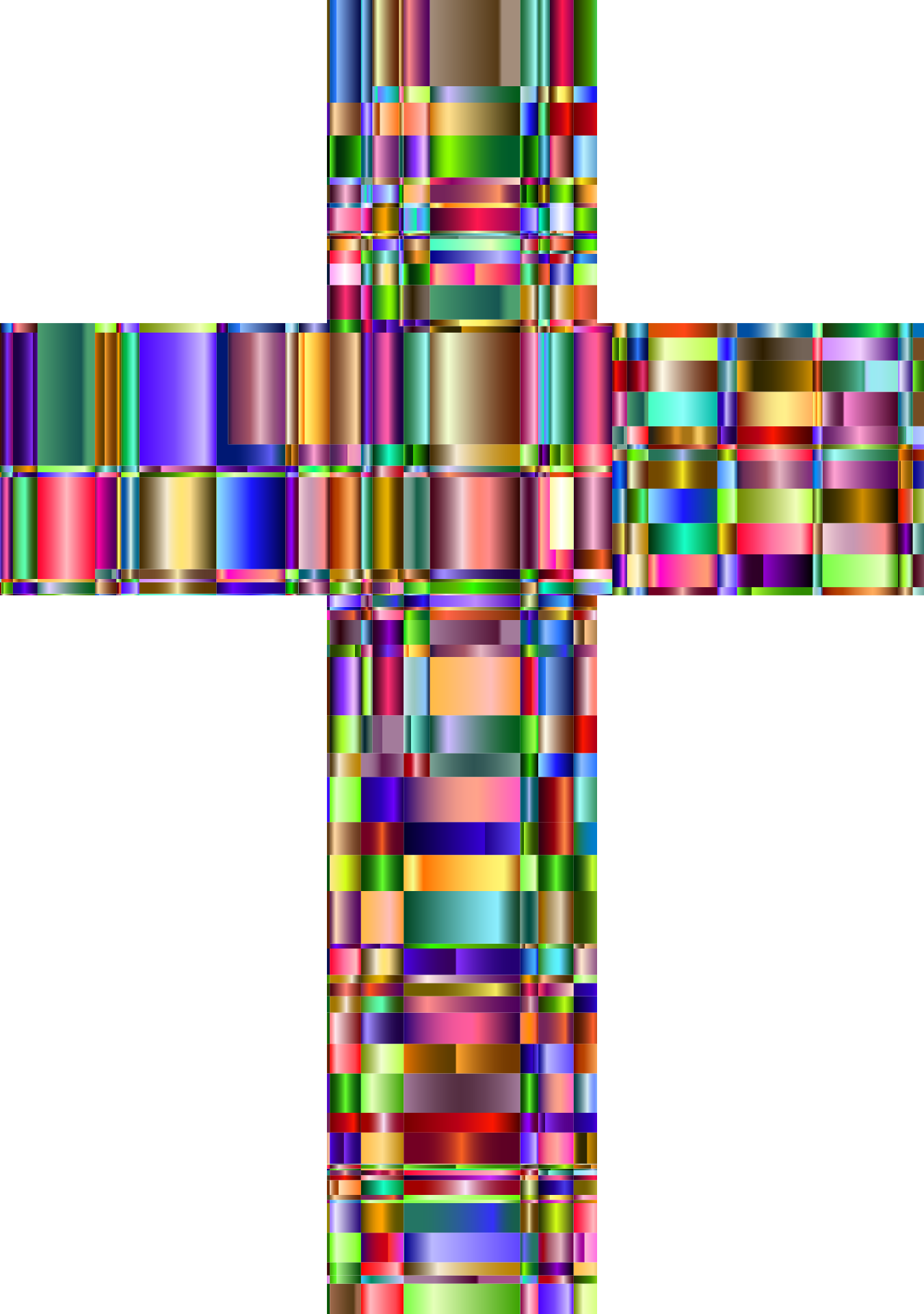 Christian cross in a colorful ornament free image download