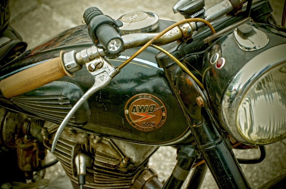 Retro Awo 425 motorcycle free image download