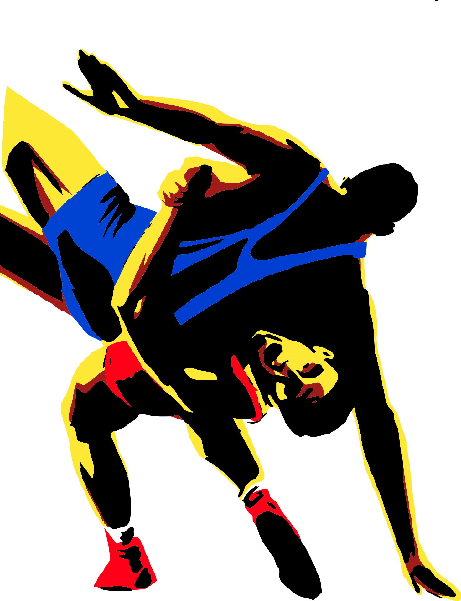 Wrestling Sport Men drawing free image download