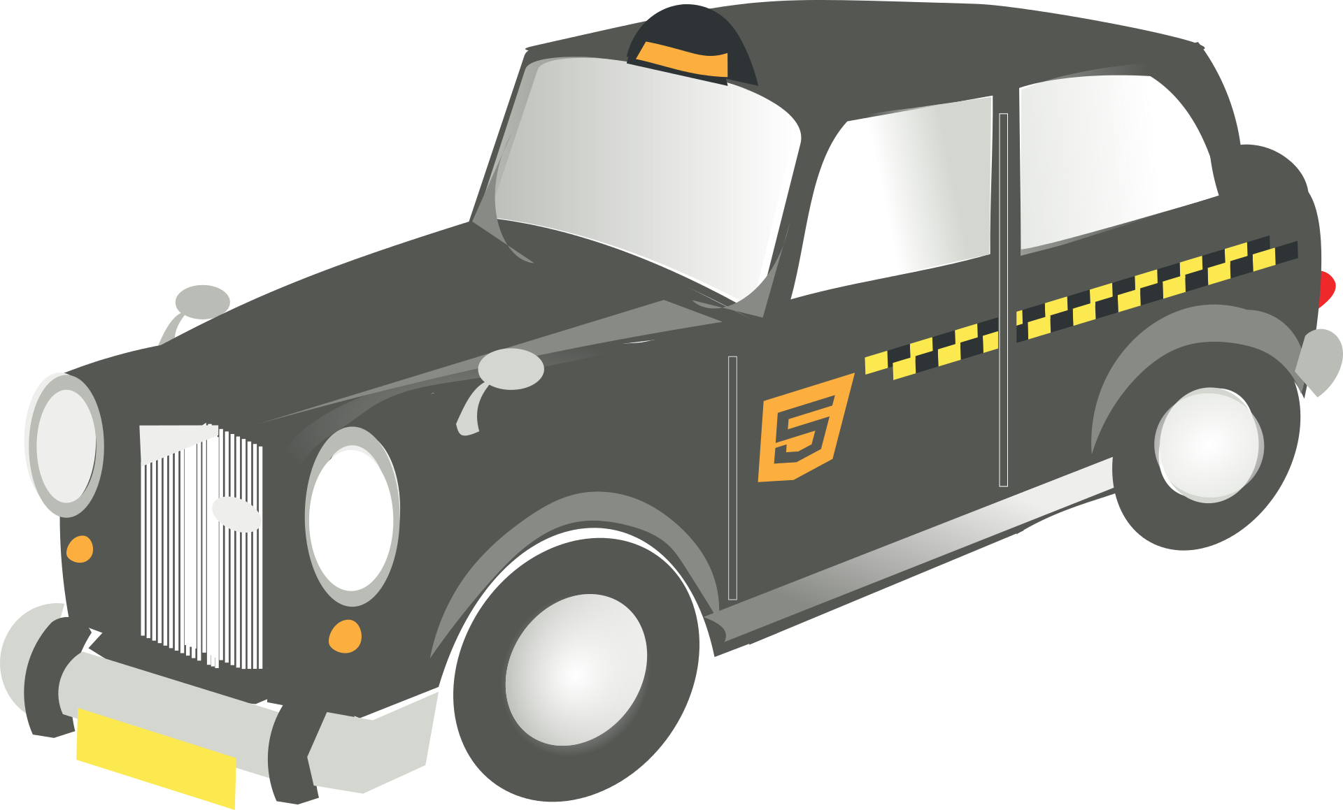 Painted gray retro taxi free image download