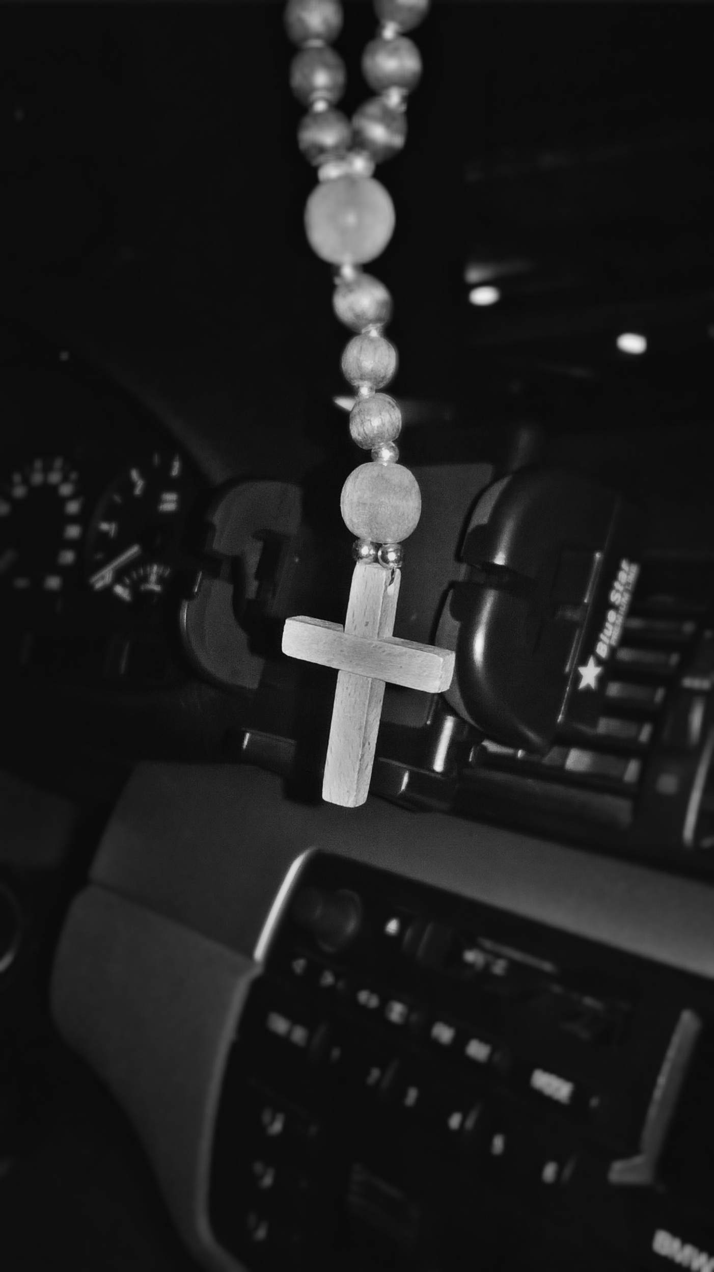 Christian cross on the panel of the car free image download