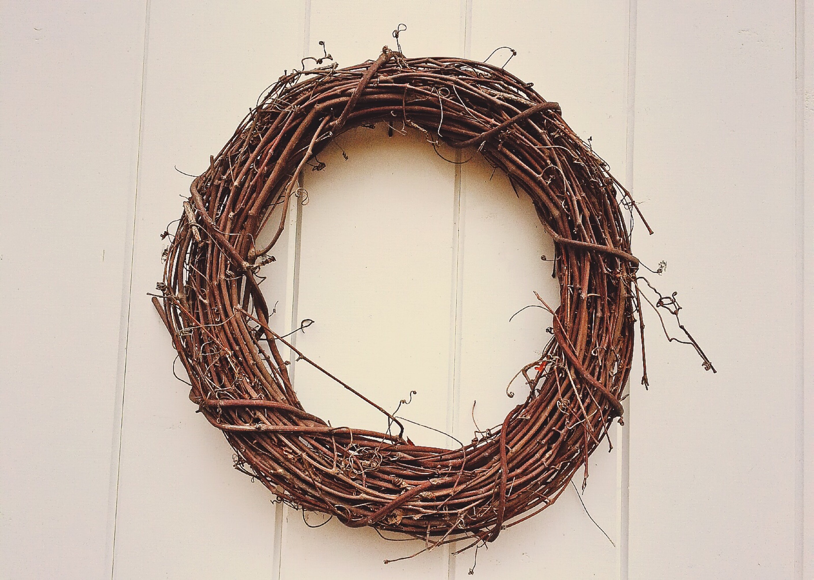 Wreath of dry branches as a decoration free image download