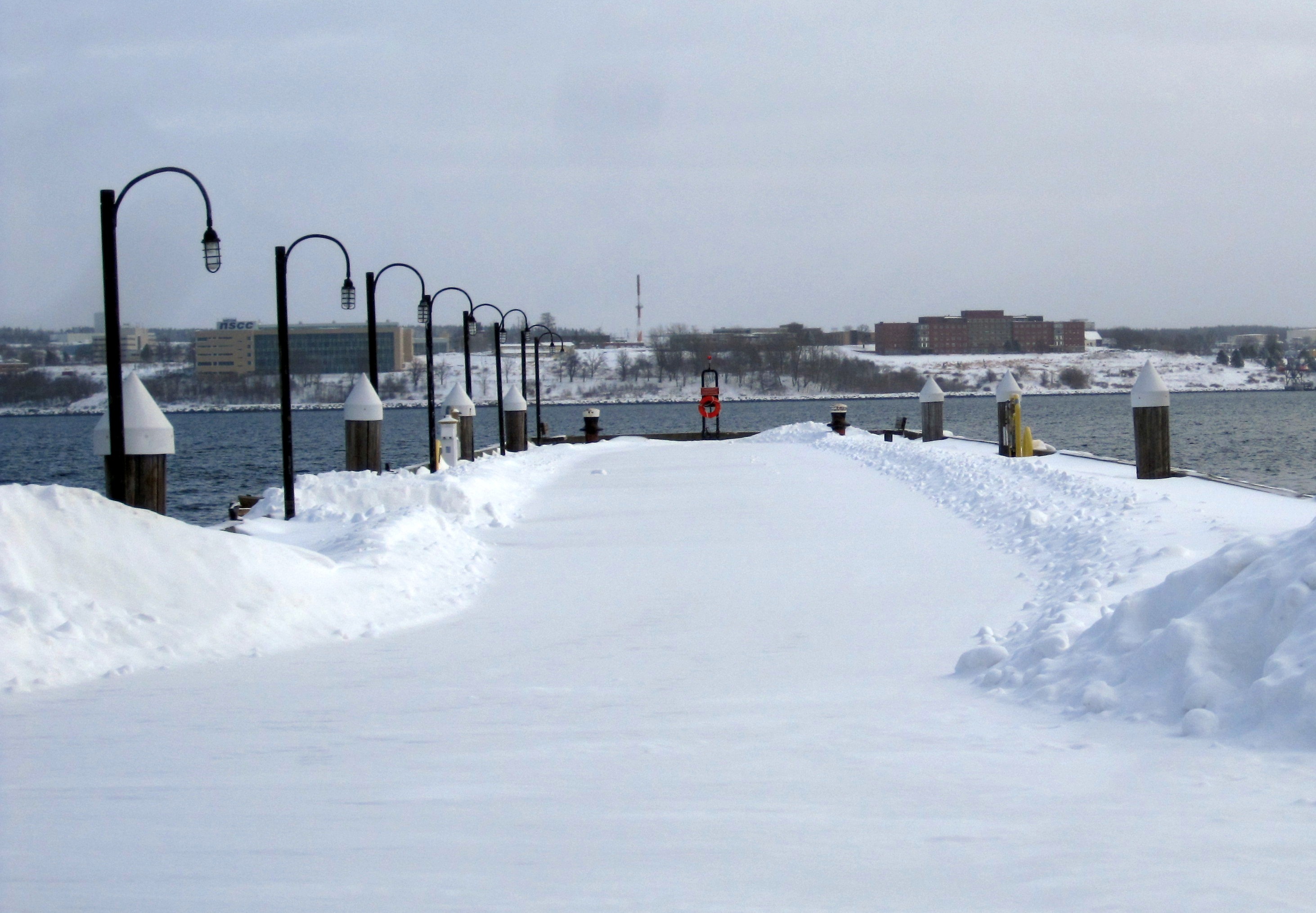 Snowy promenade in halifax free image download