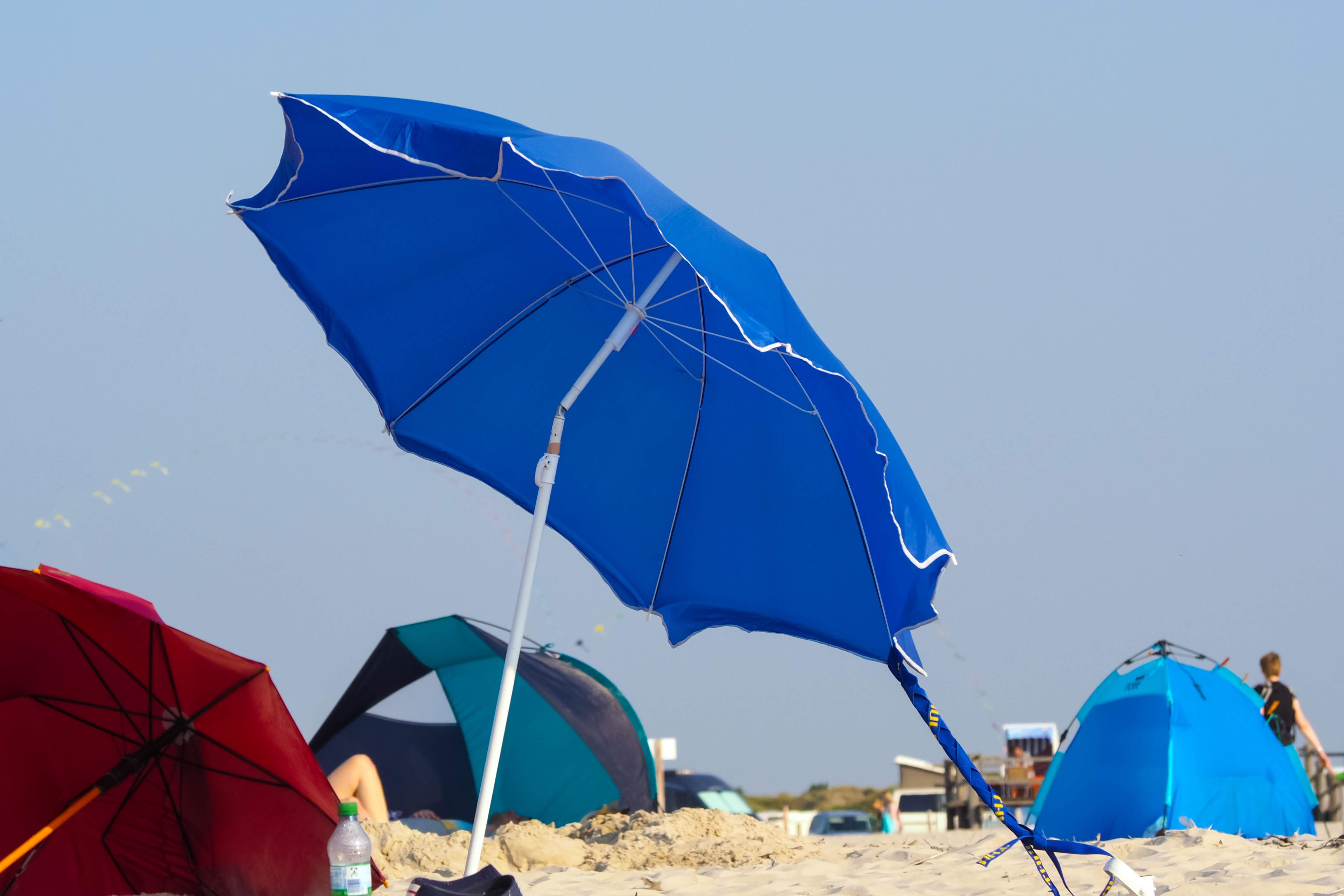 Beach Parasol blue free image download