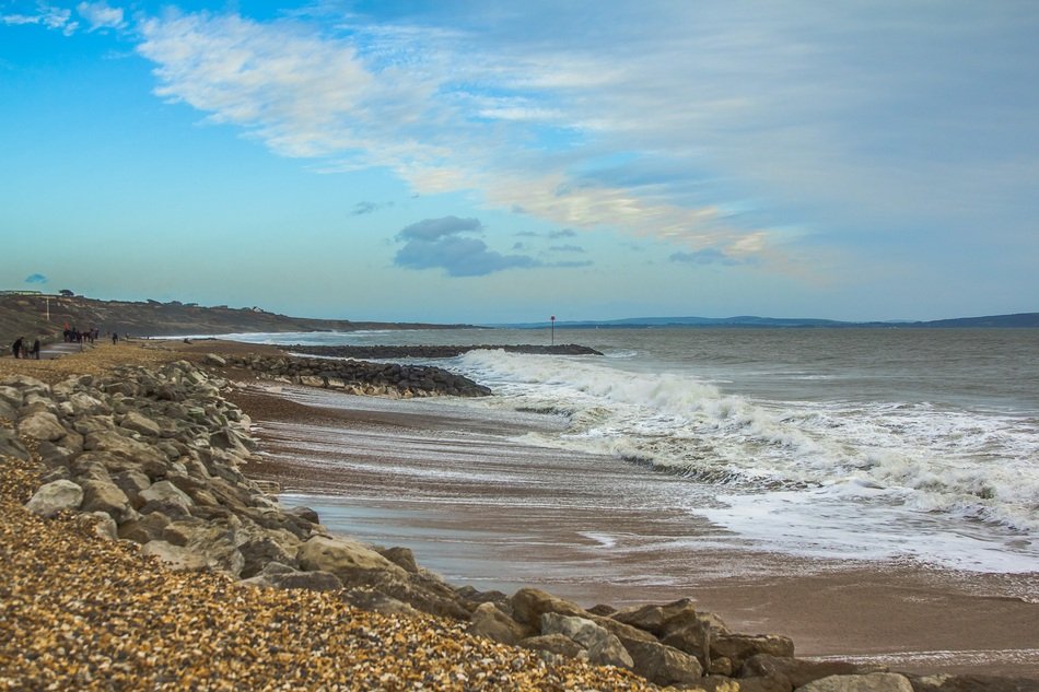 Landscape of the beach in Dorset free image download