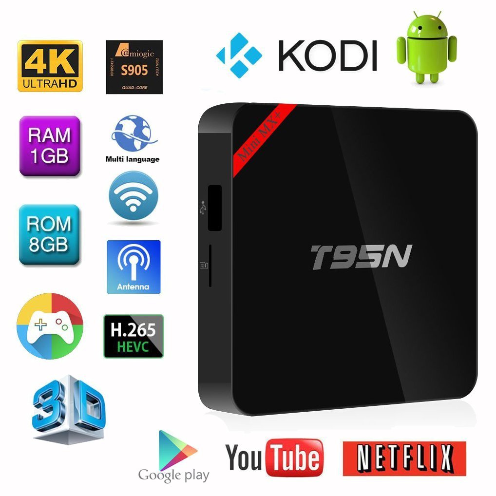 T95N Mini Mx Pro Tv Box Amlogic S905 Quad Core Android 5.1 1G/8G/4K ...