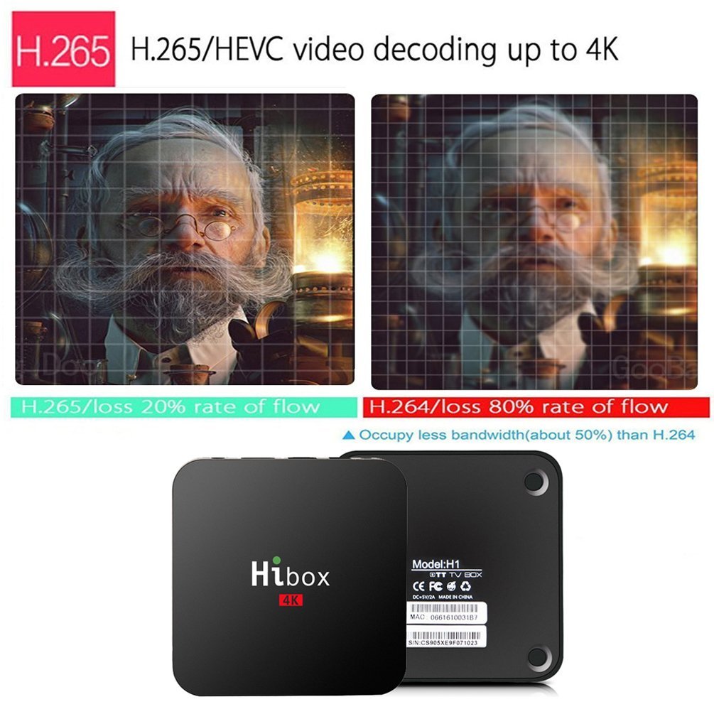 [Henscoqi Hi Box 4K] H1 TV Box Amlogic S905X Android 6.0 Marshmallow TV ...