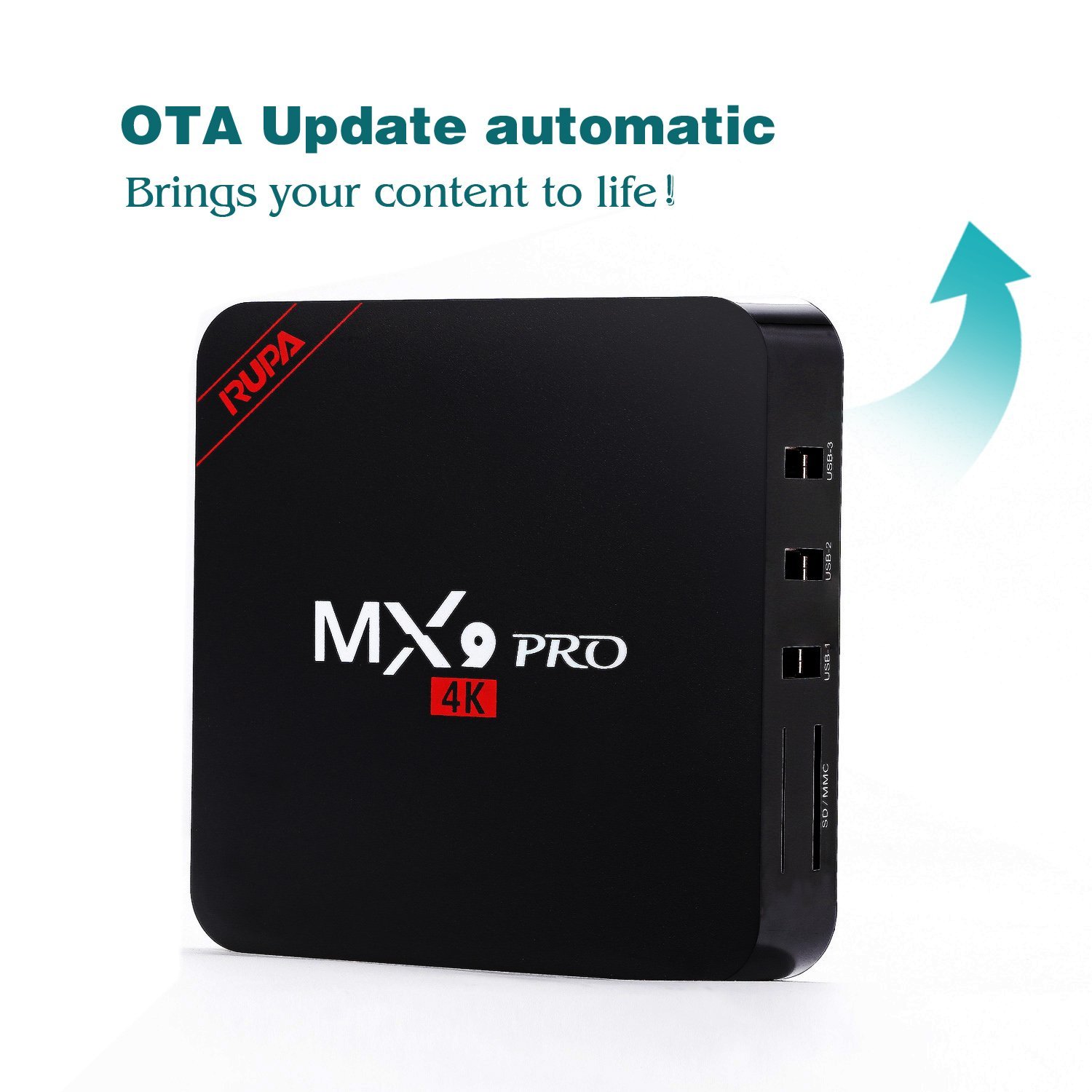 RUPA MX9 PRO Android TV Box RK3229 Quad-Core 2G/16G 1000M LAN BT 4.0 4K ...