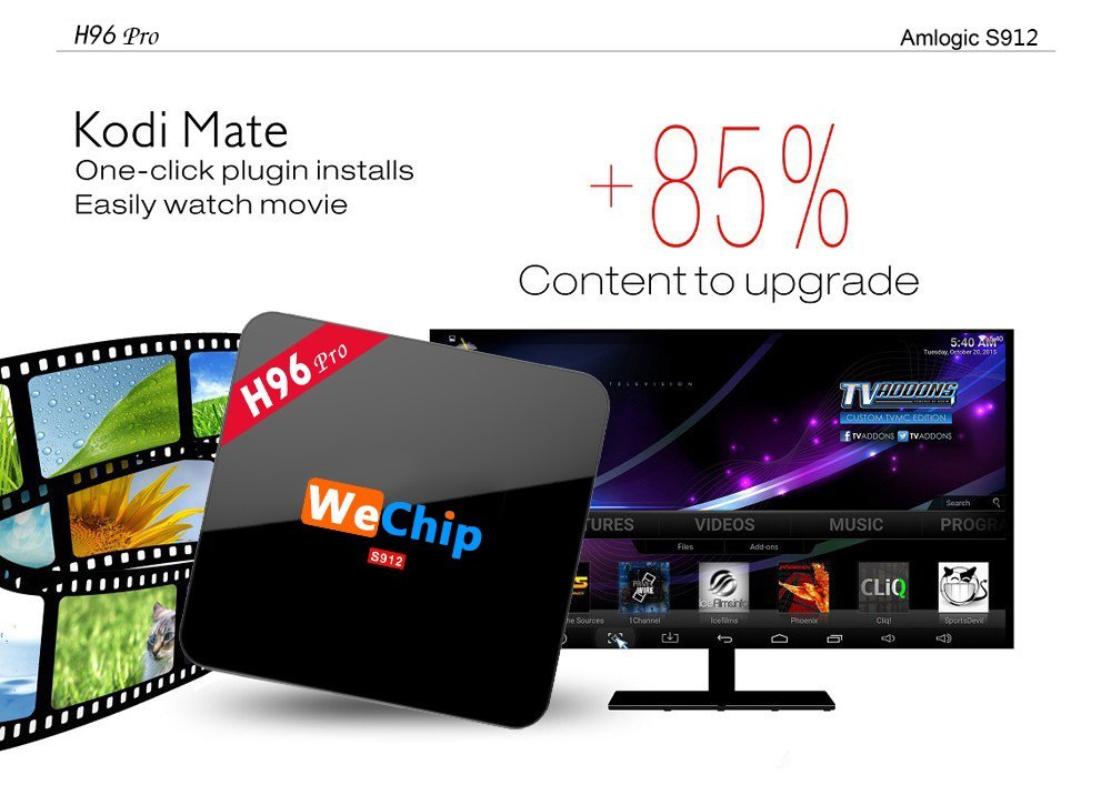 Joinwe-world WeChip H96 PRO Amlogic S912 Android TV Box Octa core ARM ...