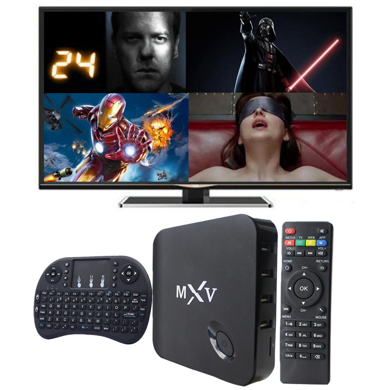 Feiren MXV S805 1080P Smart Android 4.4 TV Box Amlogic S805 Quad Core 1 ...