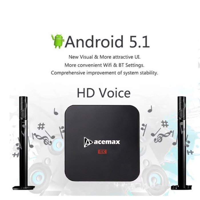 2016 New Arrival ACEMAX MX PRO 4K Kodi TV Box Streaming Media Player ...