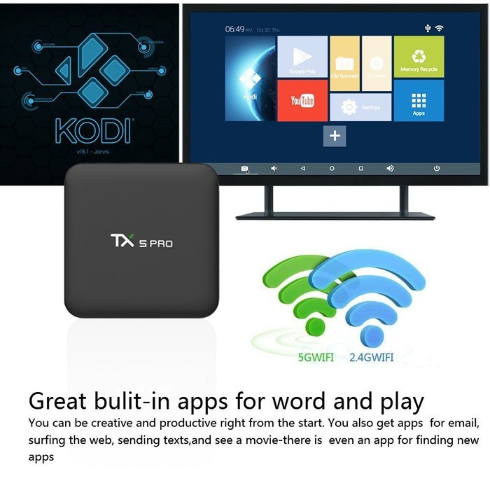 Kekilo TX3 Pro Kodi 16.1 Pre-installed Amlogic S905X Android 6.0 Quad ...