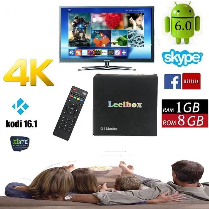 (2017 Leelbox Q1 Master Android TV Box Android 6.0 S905X Quad-core ...