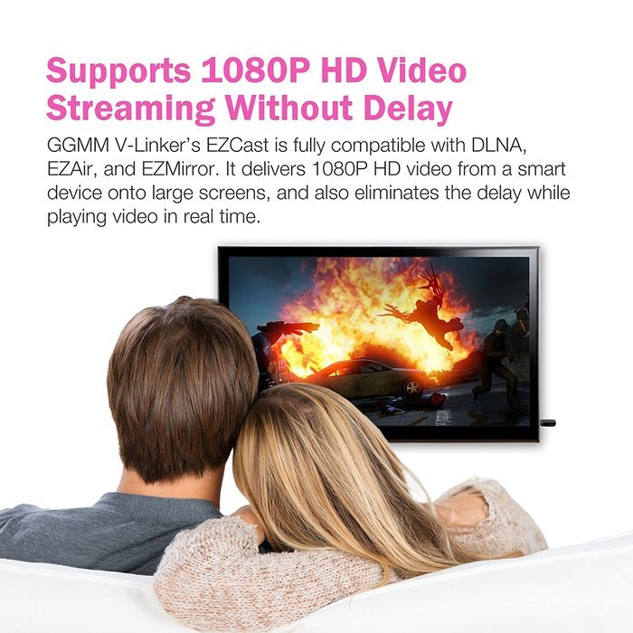 GGMM V-Linker 2.4G HDMI Streaming Media Player, Wireless Wi-Fi Display ...